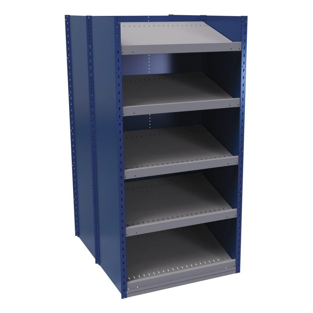 Closed Sloped Pick Shelving, 36W x 48D x 75H Standalone Starter, 10 ...