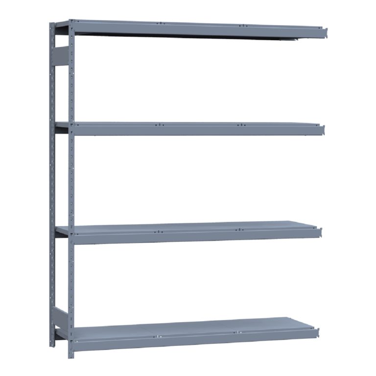 Heavy-Duty Mini-Rack Shelving, 72W x 18D x 87H Adder, 4-Shelf Unit with ...