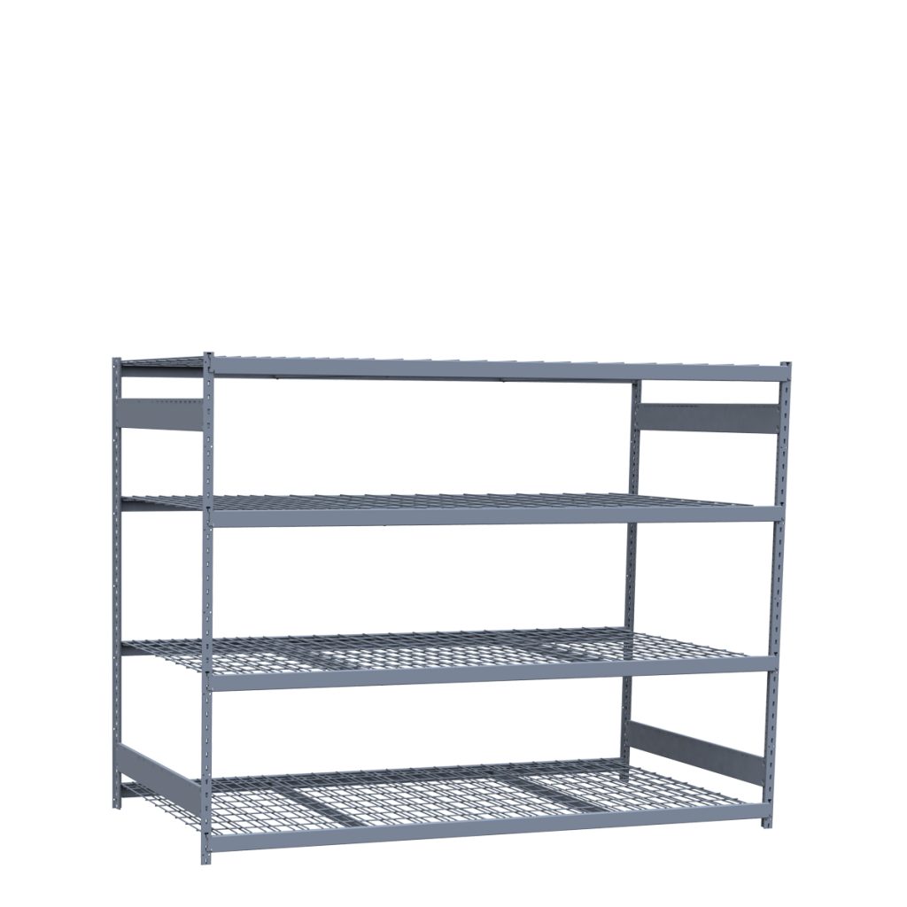 Heavy-Duty Mini-Rack Shelving, 96W x 48D x 75H Starter, 4-Shelf Unit ...