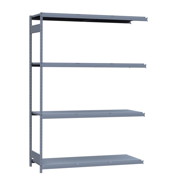 Medium-Duty Mini-Rack Shelving, 72W x 24D x 99H Adder, 4-Shelf Unit ...