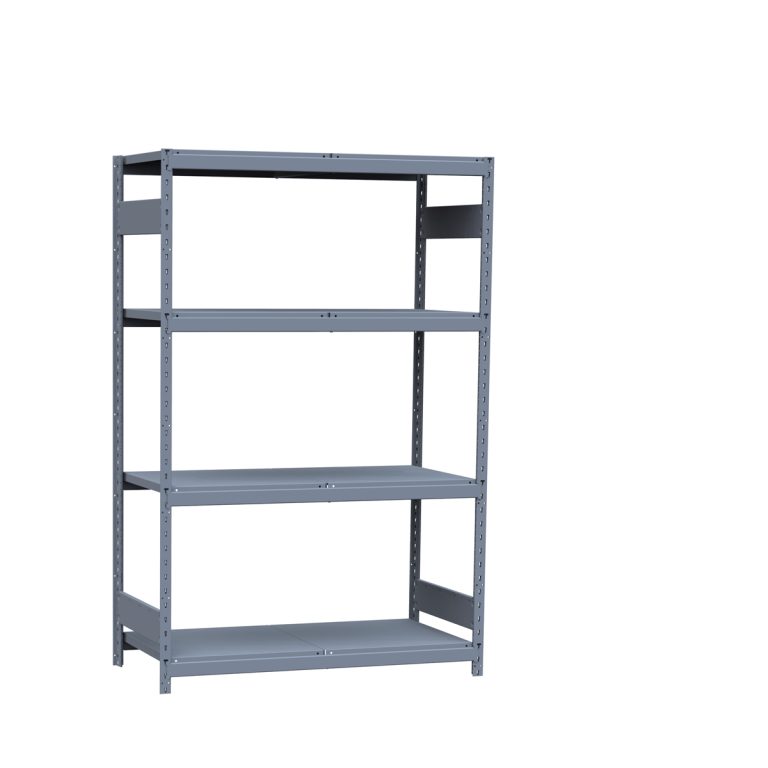 Medium-Duty Mini-Rack Shelving, 48W x 24D x 75H Starter, 4-Shelf Unit ...