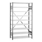 Open Industrial Shelving, 42W x 18D x 99H, Starter, 9-Shelf Unit - W.W ...