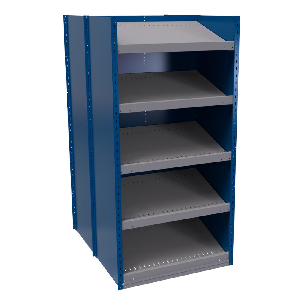 Closed Sloped Pick Shelving, 36W x 48D x 75H Standalone Starter, 10 ...